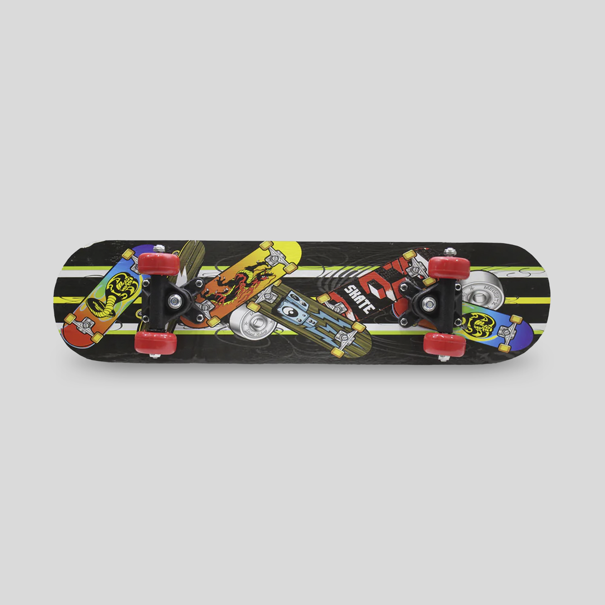 Skate Patineta Diseños Minimalistas Madera Con Lija 43cm Sport Runner